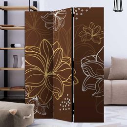 Pharao24.de Paravent blickdicht und UV-best&auml;ndig Blumen Motiv