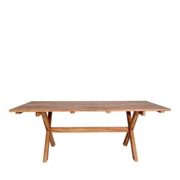 Pharao24.de Gartentisch aus Teak Recyclingholz 200 cm breit