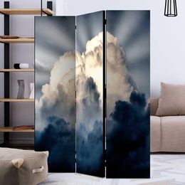 Pharao24.de Paravent Sichtschutz blickdicht Himmel - Wolken Motiv