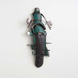 Pharao24.de Wandgarderobe als Motorrad Gr&uuml;n Schwarz