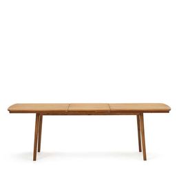 Pharao24.de Ausziehbarer Outdoor Esstisch aus Akazie Massivholz 76 cm hoch