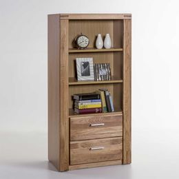 Pharao24.de B&uuml;cherregal aus Wildeiche teilmassiv 140 cm hoch