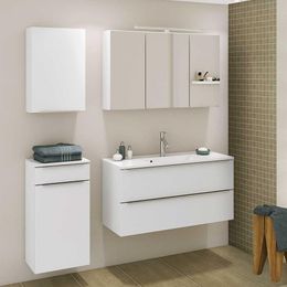 Pharao24.de Design M&ouml;bel Set f&uuml;r Badezimmer Wei&szlig; (vierteilig)