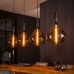 Pharao24.de Pendelleuchten aus grau get&ouml;ntem Glas modernem Design