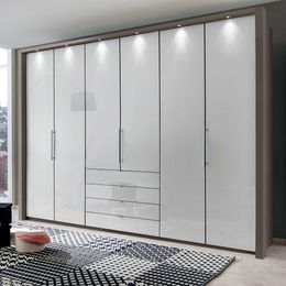 Pharao24.de Schlafzimmerschrank in Braun und Wei&szlig; Faltt&uuml;ren