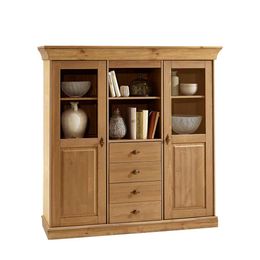 Pharao24.de Esszimmer Highboard aus Kiefer teilmassiv Landhaus