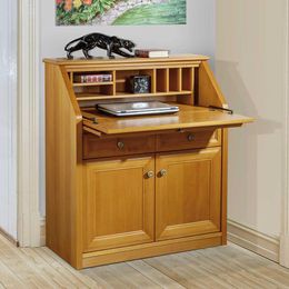 Pharao24.de Sekret&auml;rschrank mit Kirschbaum furniert klassischen Design aus Spanplatte in Kirschbaumfarben 90x101x44 cm Pharao24