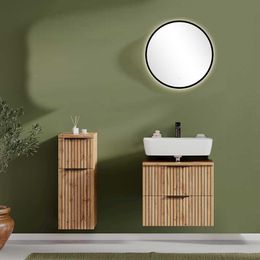 Pharao24.de Hochwertige Badm&ouml;bel in modernem Design 35 cm tief (dreiteilig)