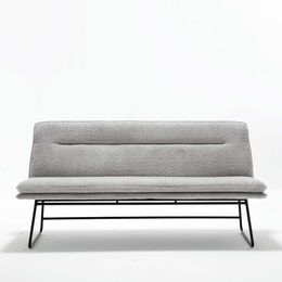 Pharao24.de Graue Boucle Polsterbank in modernem Design 180 cm breit