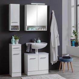 Pharao24.de Badm&ouml;bel Set in Wei&szlig; 85 cm breit (vierteilig)