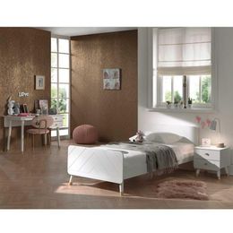 Pharao24.de Wei&szlig;es Jugendzimmer mit Schreibtisch M&auml;dchen (dreiteilig)