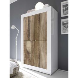 Pharao24.de Wohnzimmerschrank in modernem Design Metallgriffen