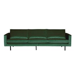 Pharao24.de Wohnzimmer Sofa aus Samt in Gr&uuml;n Retrostil