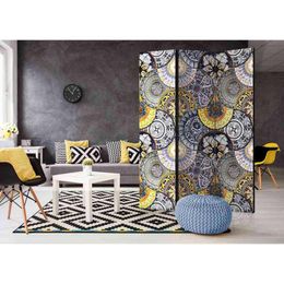 Pharao24.de Paravent Sichtschutz mit bunten Mandala Motiven modern