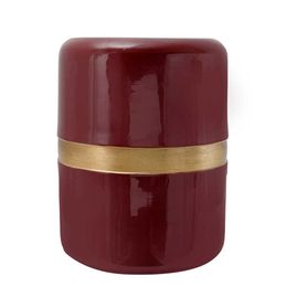 Pharao24.de Beistelltisch in Bordeaux runder Form