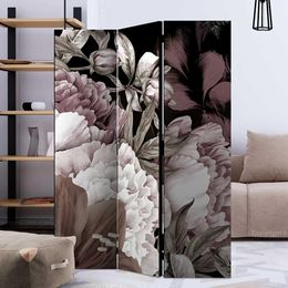 Pharao24.de Raumteiler Paravent im Vintage Look Blumen Motiv