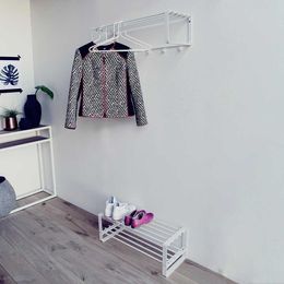 Pharao24.de Dielenm&ouml;bel Set in Wei&szlig; Stahl (zweiteilig)