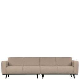 Pharao24.de Wohnzimmer Couch in Beige Stoff Federkern