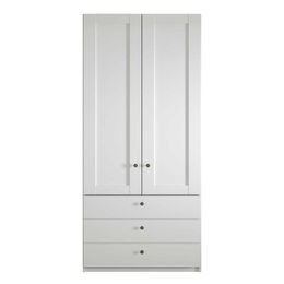 Pharao24.de Schrank f&uuml;r Schlafzimmer wei&szlig; im Landhausstil 100 cm breit