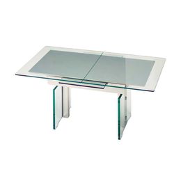 Pharao24.de Glas Couchtisch h&ouml;henverstellbar ausziehbar