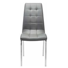 Pharao24.de Polsterstuhl Set Esszimmer in Grau aufwendigen Steppungen (2er Set)