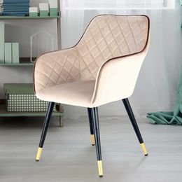 Pharao24.de Armlehnen Esszimmerstuhl in Beige Samt modern