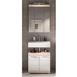 Pharao24.de Badm&ouml;bel Set klein 60 cm breit modernem Design (zweiteilig)