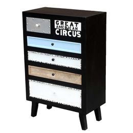 Pharao24.de Schubladen Kommode im Shabby Chic Design mehrfarbig