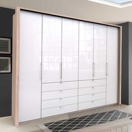 Pharao24.de Ankleidezimmer Schrank in Wei&szlig; Eiche S&auml;gerau