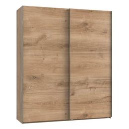 Pharao24.de Gleitt&uuml;renschrank modern in Plankeneiche NB Metallgriffen