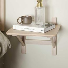 Pharao24.de Bett Wandkonsole aus Eiche Massivholz White Wash