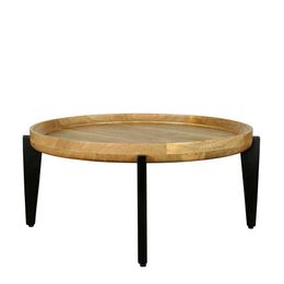 Pharao24.de Moderner Wohnzimmer Tisch mit abnehmbarer Tischplatte 34 cm hoch