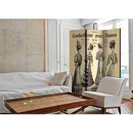Pharao24.de Spanische Wand mit nostalgischem Mode Motiv 3 teilig