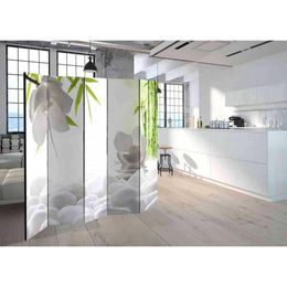 Pharao24.de Spanischer Raumteiler mit Orchideen und Bambus 225 cm breit