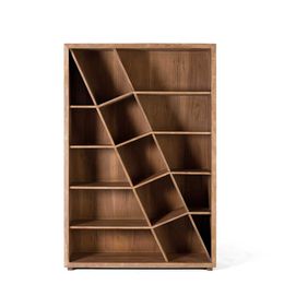 Pharao24.de B&uuml;cherregal Holzregal aus Akazie Massivholz handgearbeitet