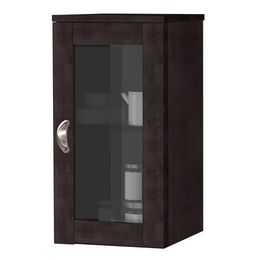 Pharao24.de H&auml;ngeschrank Wandschrank 30 cm breit mit Glast&uuml;r