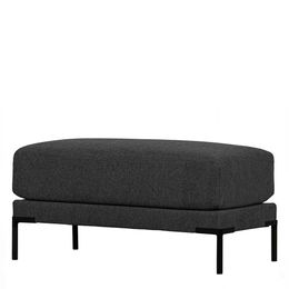 Pharao24.de Couchhocker in Dunkelgrau mit Vierfu&szlig;gestell aus Metall 44 cm hoch