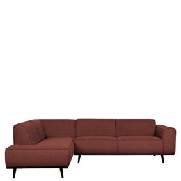 Pharao24.de Ecksofa in Kastanienfarben Boucle 45 cm Sitzh&ouml;he