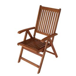 Pharao24.de Garten Klappsessel aus Eukalyptusholz massiv Armlehnen (2er Set)