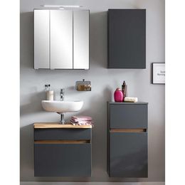 Pharao24.de Waschplatz Set Landhausstil mit LED Beleuchtung Made in Germany (vierteilig)
