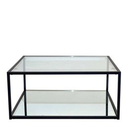 Pharao24.de Glastisch Wohnzimmer mit B&uuml;gelgestell Metall