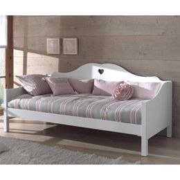 Pharao24.de M&auml;dchenbett in Wei&szlig; Herzchen Design