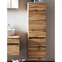 Pharao24.de Midischrank Bad Wandmontage plus F&uuml;&szlig;e Wildeiche Holzoptik