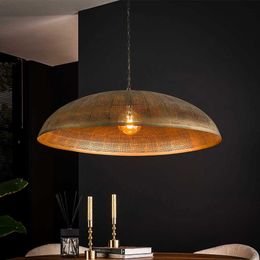 Pharao24.de Metall H&auml;ngelampe Bronzefarben im Industry und Loft Stil 90 cm breit
