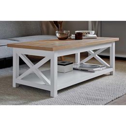 Pharao24.de Couchtisch Wohnzimmertisch im Landhausstil 110 cm breit