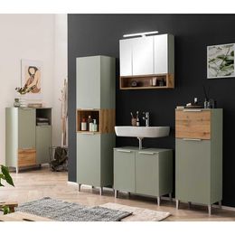 Pharao24.de Badm&ouml;belset melaminbeschichtet Skandi Design (f&uuml;nfteilig)