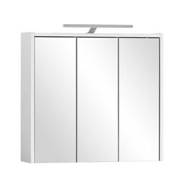 Pharao24.de Badschrank Spiegel in modernem Design LED Beleuchtung