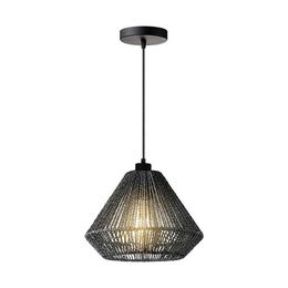 Pharao24.de H&auml;ngelampe im Skandi Design Jute und Metall