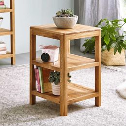 Pharao24.de Kleines Regal aus Wildeiche Massivholz 60 cm hoch
