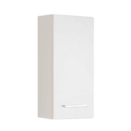 Pharao24.de Wei&szlig;er Bad H&auml;ngeschrank 30 cm breit 1-t&uuml;rig